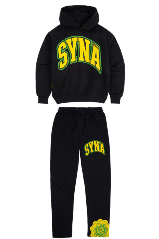 Syna World College Tracksuit – Black/Yellow | Up To 25% Off